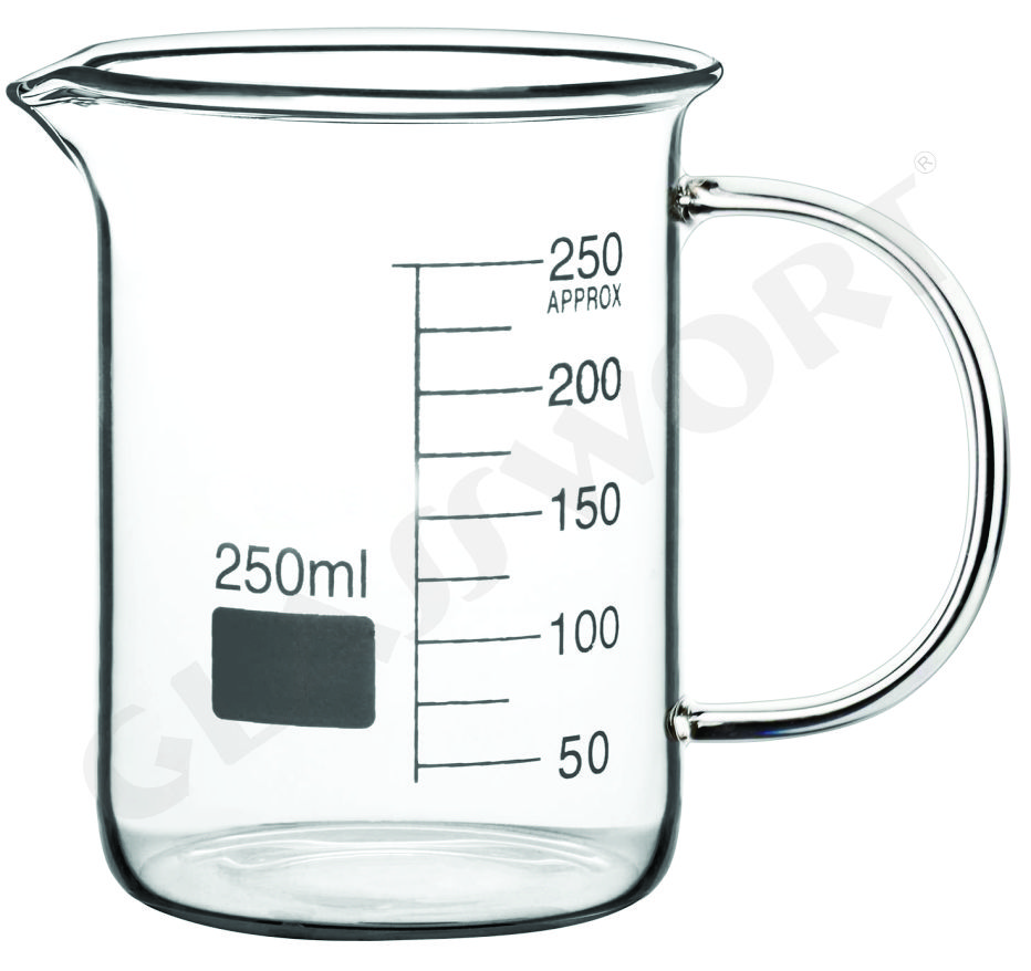 Beakers, Low Form with Spout & Plastic Handle
